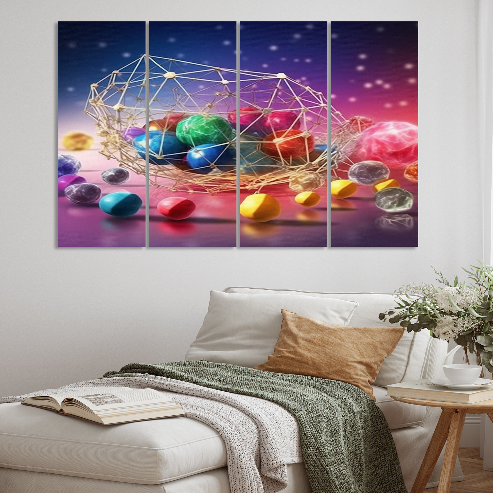 Wrought Studio Abstract Light Infinity Matrix III - Fractals Wall Art Print - 4 Panels - Wayfair ...